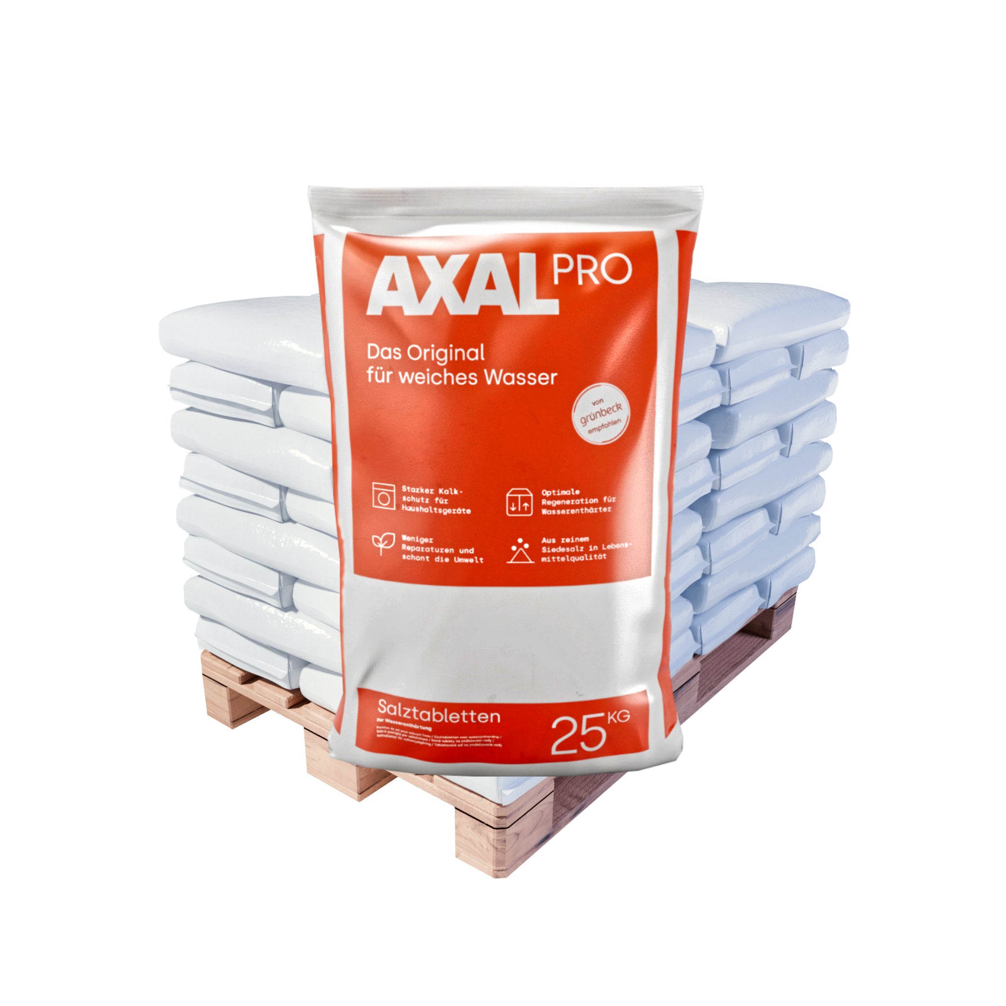 AXAL PRO Regeneriersalz Tabletten: 25kg Sack | Palette – Salzkontor Kurpfalz GmbH