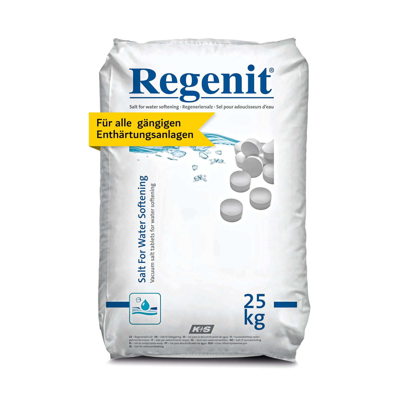 Regenit Regeneriersalz Tabletten: 25kg Sack | Palette – Salzkontor ...